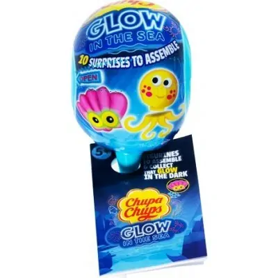 Lízátko CHUPA CHUPS 12 g SURPRISE - S PŘEKVAPENÍM (s hračkou) - GLOW IN ...